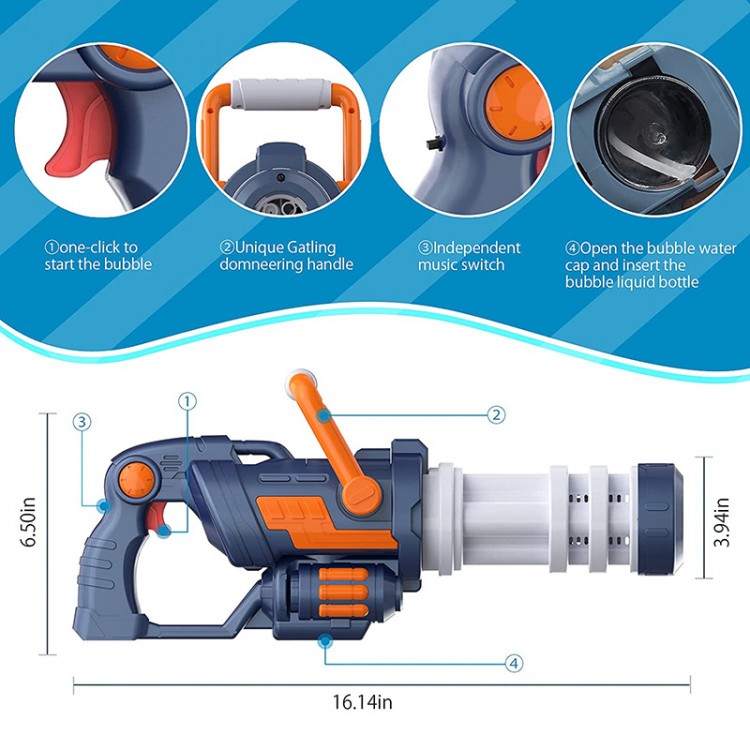 Toyard Wholesale Toy Lots Big Bubble Gun Unique Birthday Gift For Childs