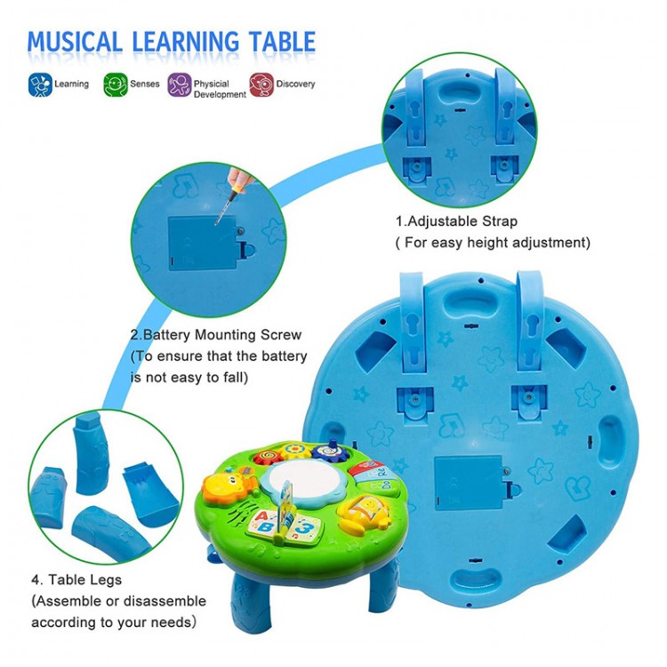Toyard toy factory education musical learning table for toddler