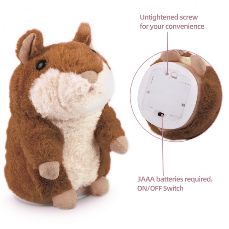 Toyard plush toy companies talking hamster as gift for kids