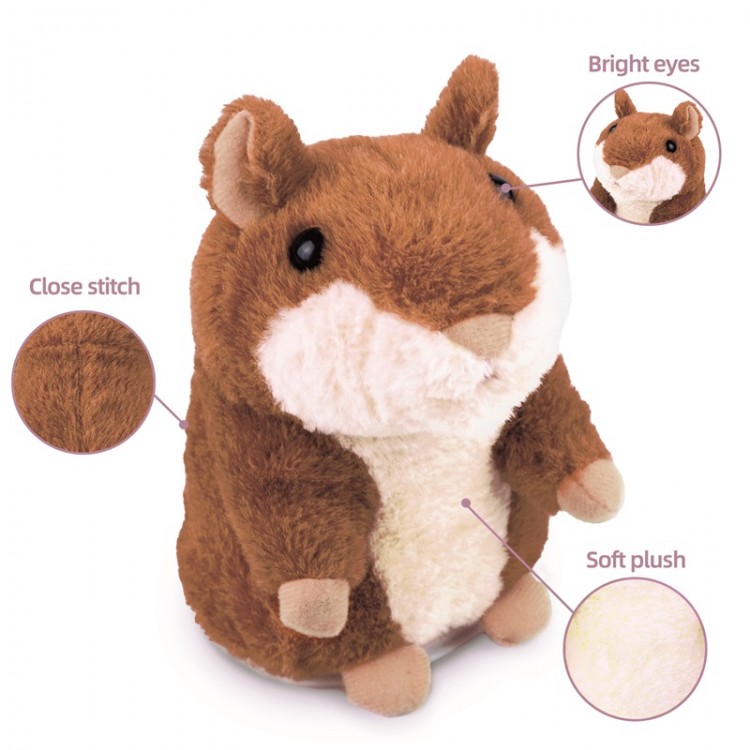 Toyard plush toy companies talking hamster as gift for kids
