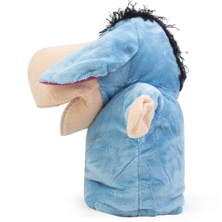 Hand Puppet Blue Donkey Toy Custom Plush Hand Puppet Donkey